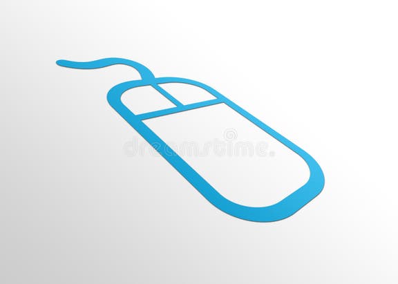 Perspective Computer Mouse stock illustration. Illustration of motion ...