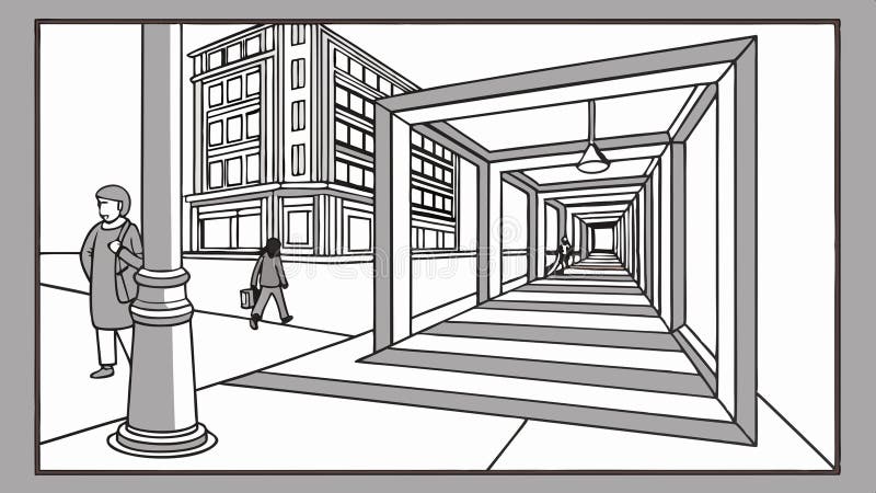 Perspective Corridor, Architectural Design and Linear Perspective ...