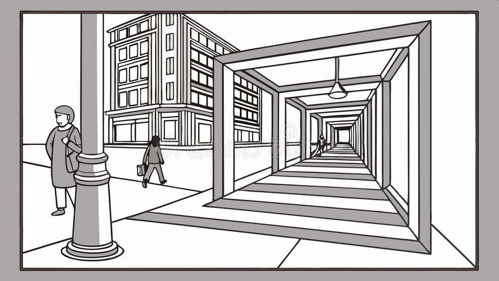 Perspective Corridor, Architectural Design and Linear Perspective ...