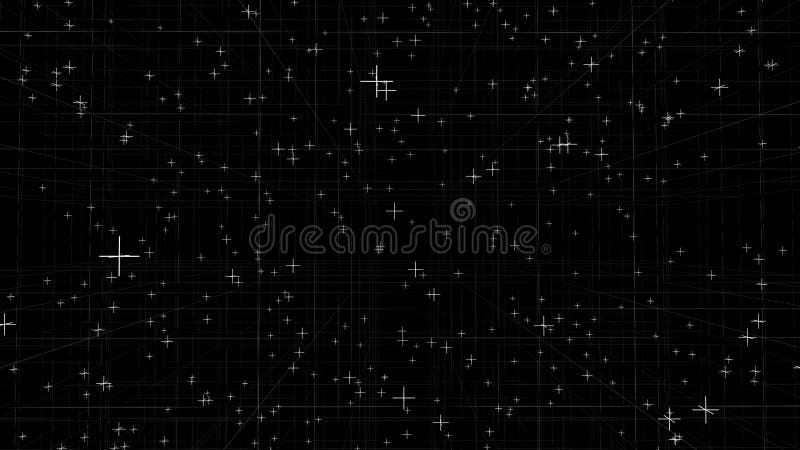 Perspective 3D Grid on Black Background Stock Illustration ...
