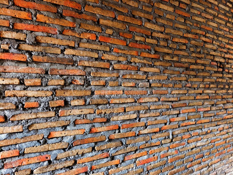 Perspective De Mur En Briques Rouges Photo stock - Image du asphalte ...