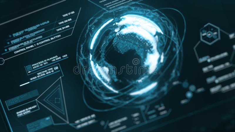 Hologram Typo TECHNOLOGY on CPU Chip Circuit, Grow Artificial ...