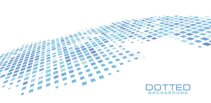 Perspective Dotted Background with Inclined Surface by Small Blue ...