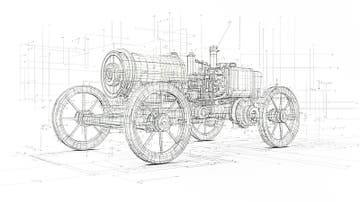 Tractor Technical Drawing Stock Illustrations – 831 Tractor Technical ...