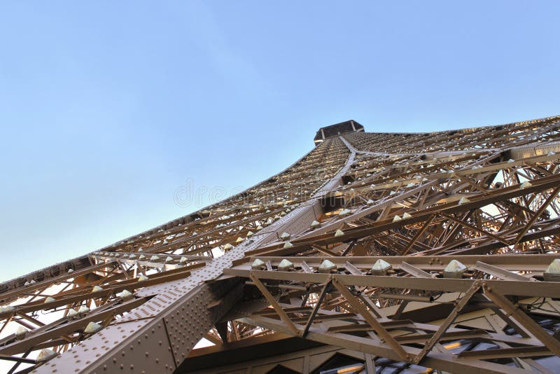Detail Eiffel Tower Perspective Stock Photo - Image of engineering ...