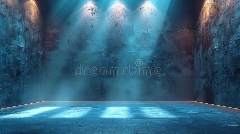 Perspective Floor Backdrop Blue Room Studio with Light Blue Gradient ...
