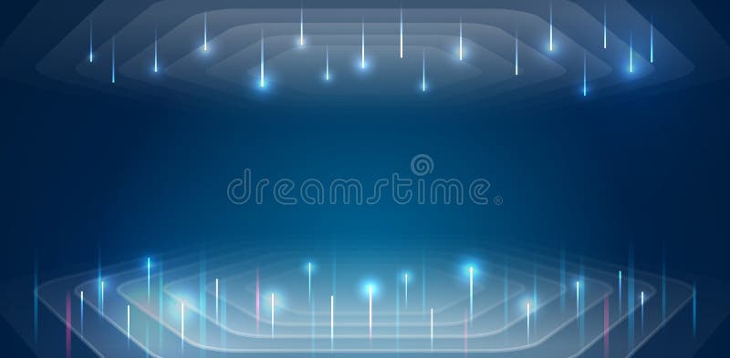 Perspective Geometric Background with Hexagonal and High-tech Elements ...