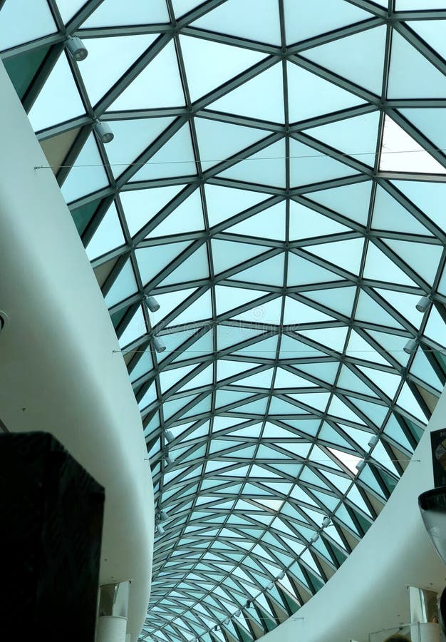 Perspective glass ceiling stock photo. Image of hall - 168244810