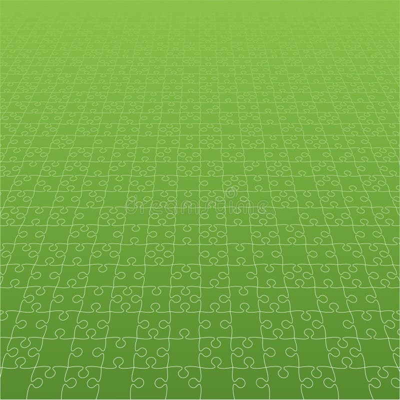 Perspective Green Puzzles Pieces - Vector Jigsaw Stock Vector ...
