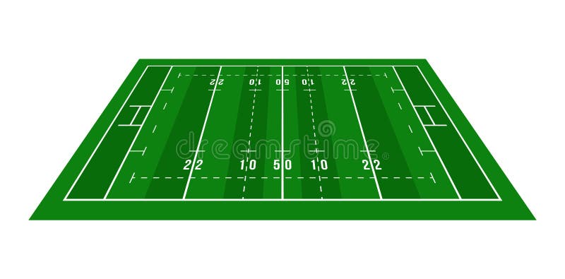 Rugby Field. View From Above Stock Illustration - Illustration of line ...