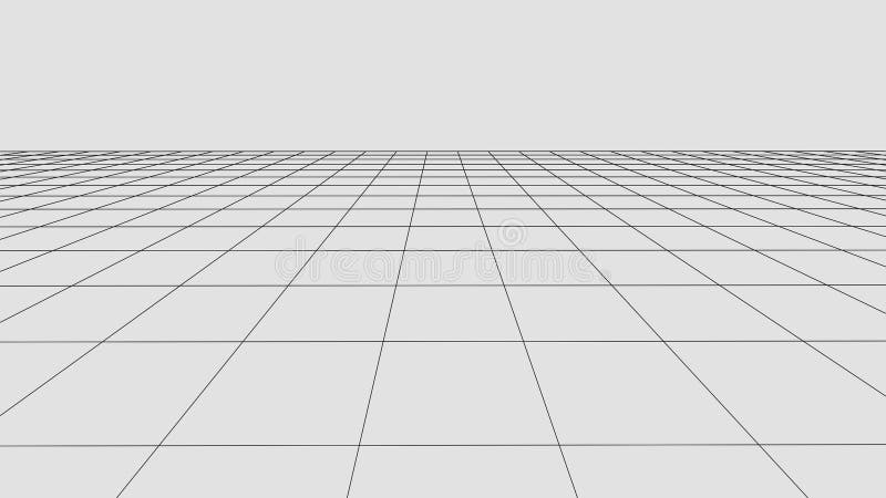 Perspective Grid Background Abstract Vector Wireframe Landscape