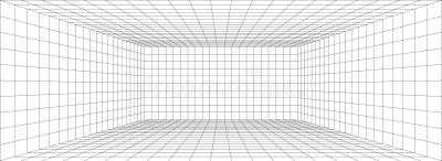 Perspective Grid Background 3d Vector Illustration. Model Projection ...