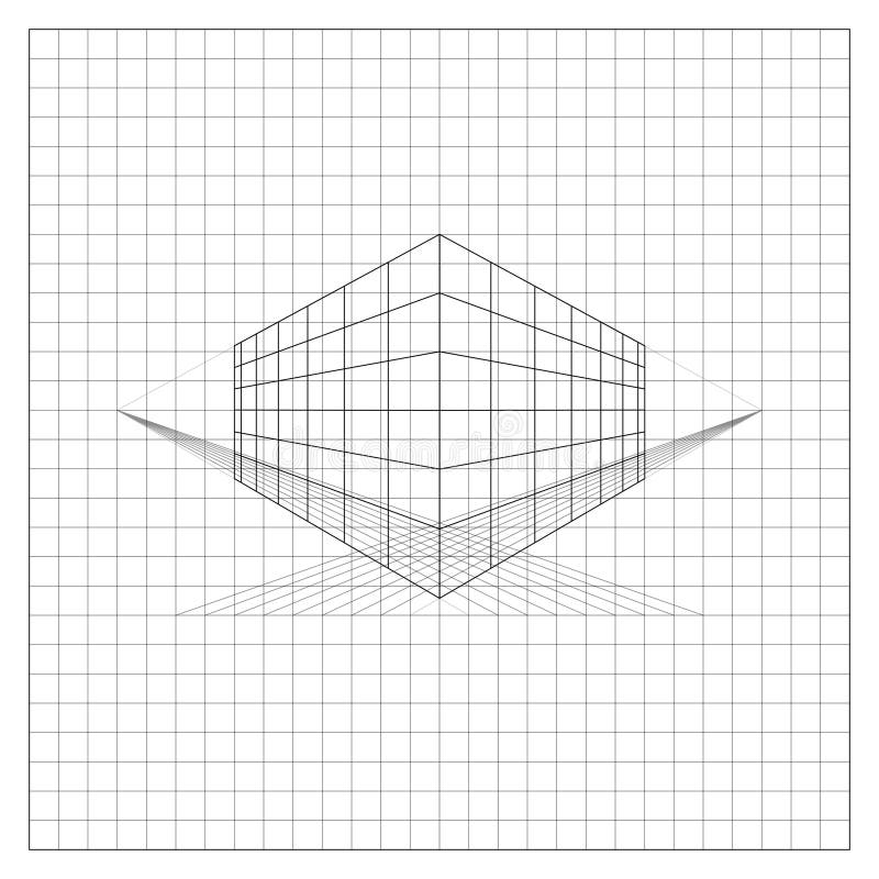 Perspective Grid for Constructing Complex Stock Vector - Illustration ...