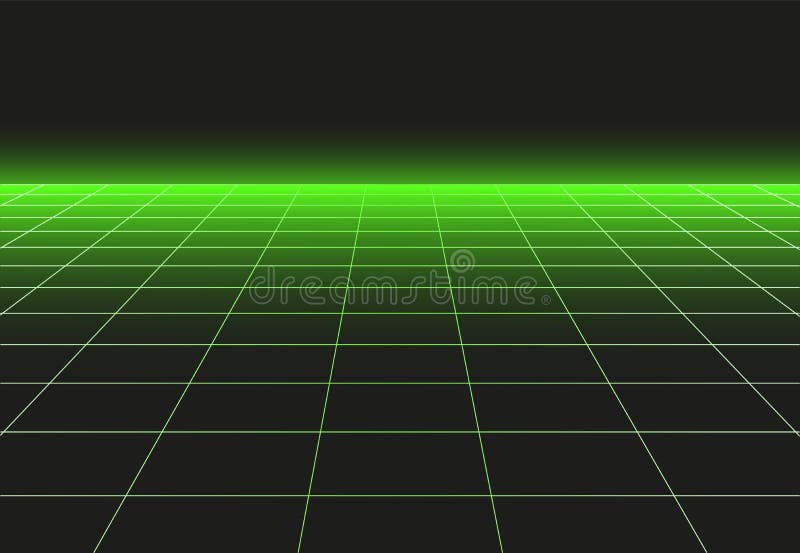 Perspective Grid Floor. Gridding Technology Pattern for 3d Horizon ...
