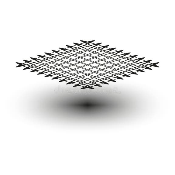 Perspective Grid Illusion. Abstract Geometric Mesh. Three Dimensional ...