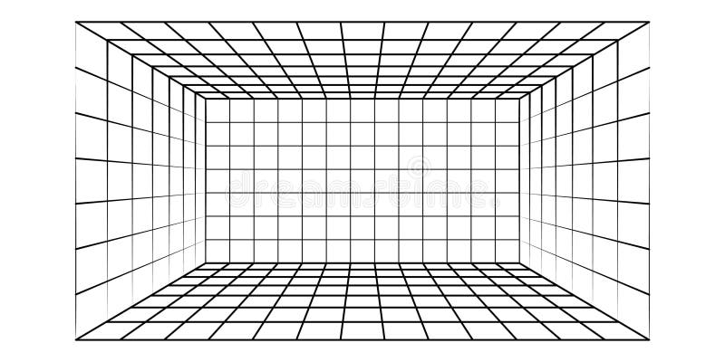 Perspective Grid Illustration of a Room. Stock Illustration ...
