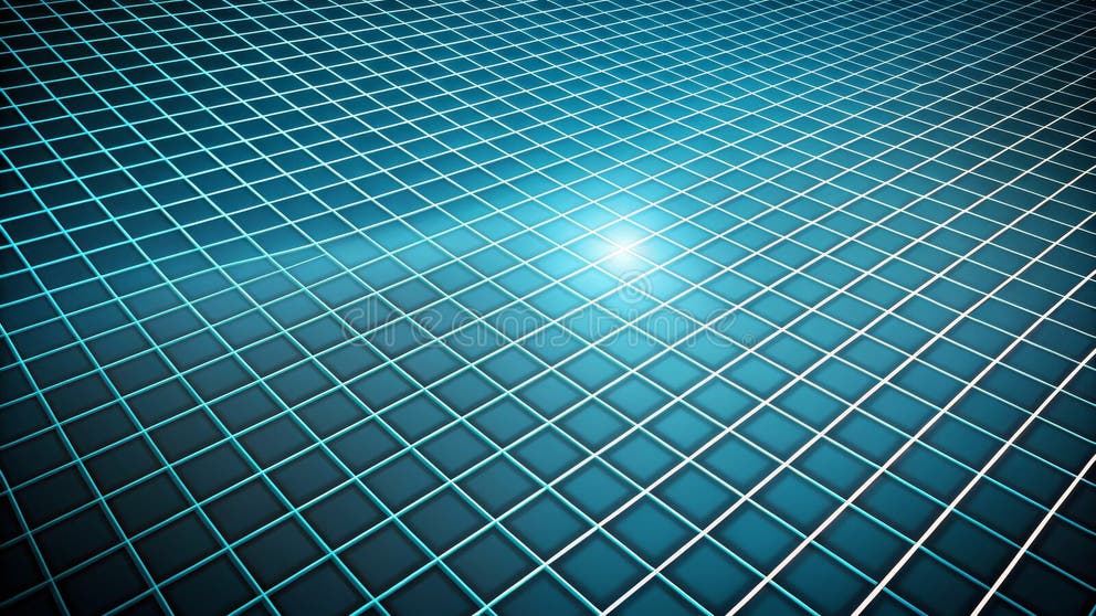 Perspective Grid Teal Square Network, Digital Concept Stock ...