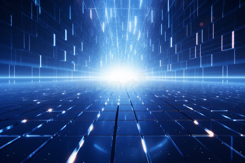 Perspective Grid Line Up and Down,radial Lighting Effect,blue Theme by ...