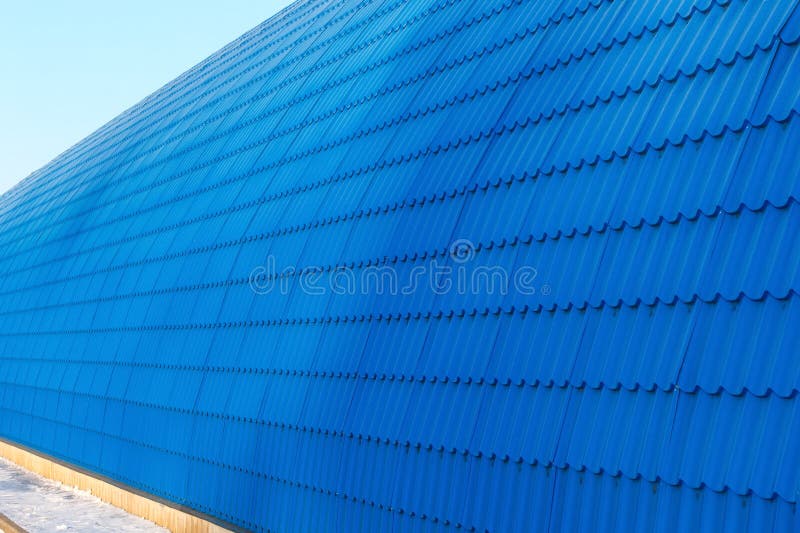 Perspective of the Hangar Wall from Blue Tile Stock Image - Image of ...
