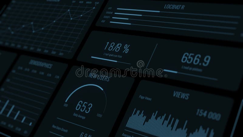 Perspective HUD Animation of Generic Data with Text Area, UML Diagram ...
