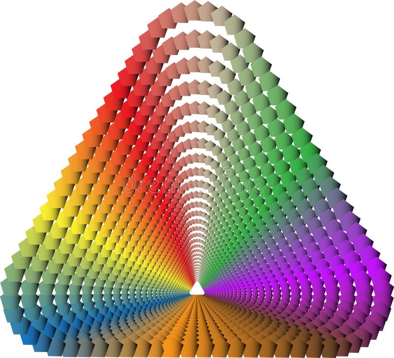 Perspective Illusion of a Pyramid Corridor Stock Vector - Illustration ...