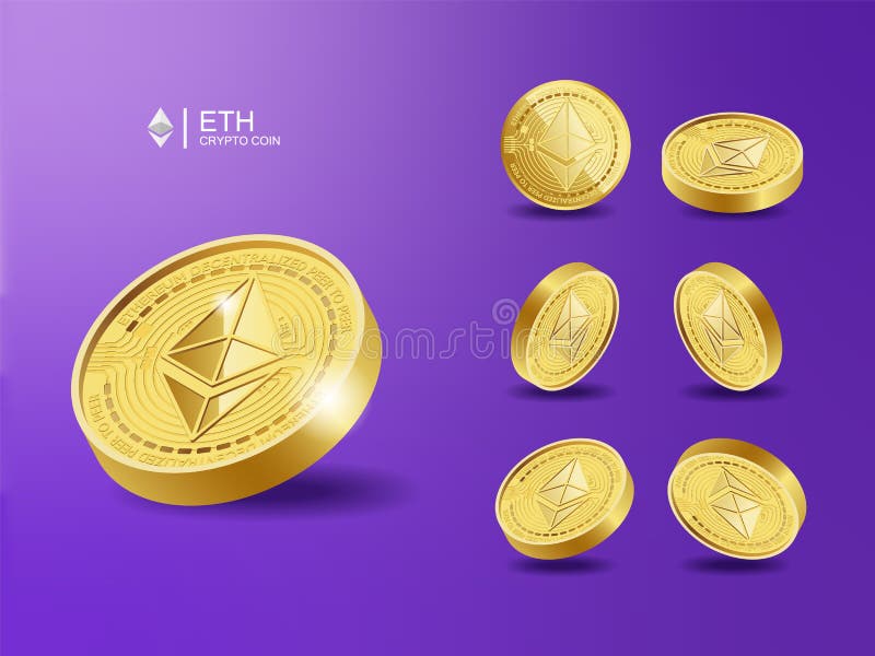 Ethereum ETH Cryptocurrency Coins. Editorial Stock Image - Illustration ...