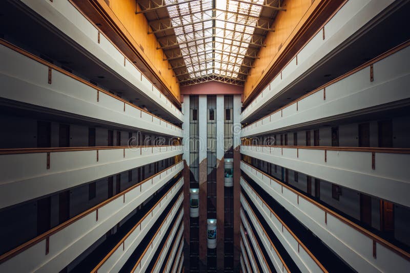 Perspective Interior Hall of Building, Contemporary Building ...