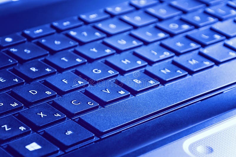 Perspective of the Keyboard a Laptop. Stock Image - Image of equipment ...