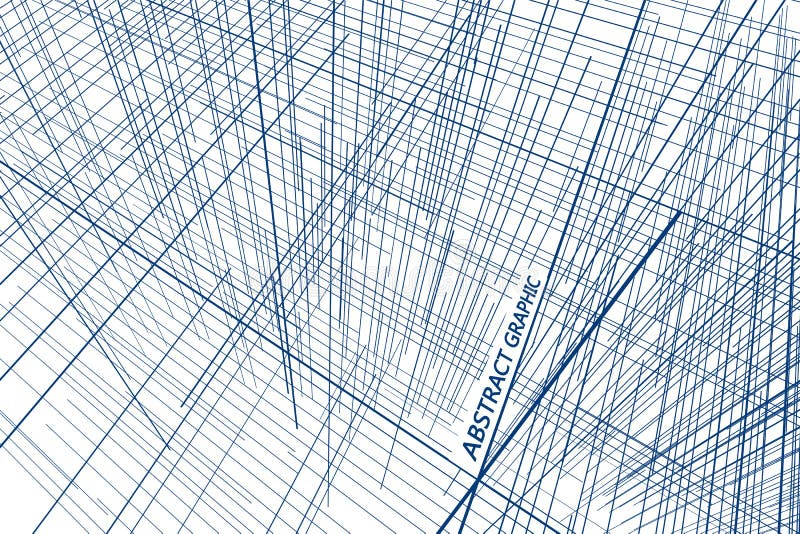 Perspective of the Lines Composed of Abstract Graphic Design. Stock ...