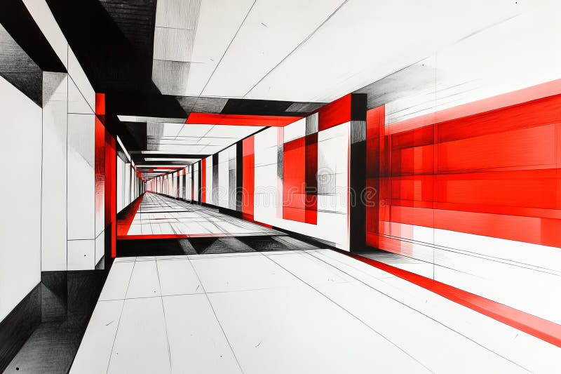 Perspective Lines that Create a Three-dimensional Feel, with Bold ...