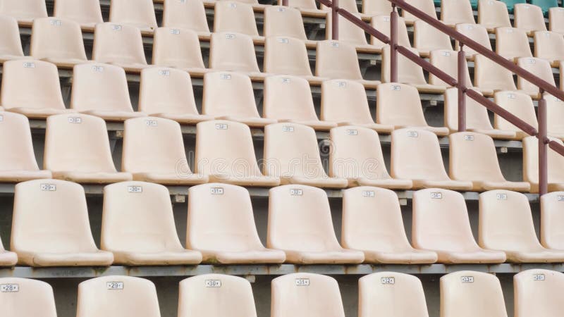 Perspective Many Empty Stadium Seats. Empty Stadium or Race Track Seats ...