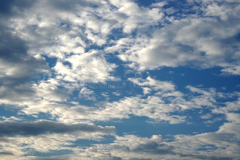 The Perspective of Nimbus Clouds in the Blue Sky Stock Photo - Image of ...