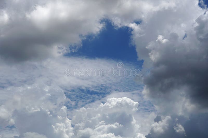 The Perspective of Nimbus Clouds in the Sky Stock Photo - Image of ...