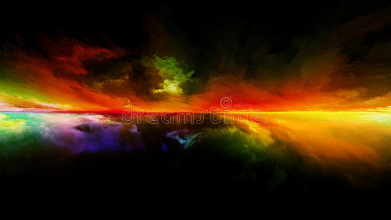 Virtual Sunset stock illustration. Illustration of scape - 151235077