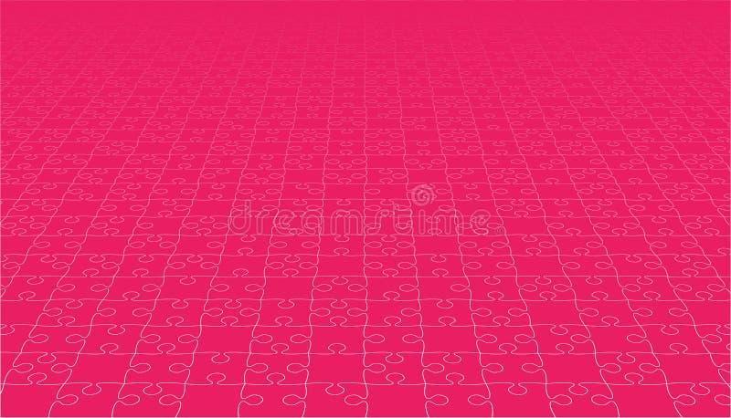Perspective Pink Puzzles Pieces - Vector Jigsaw Stock Vector ...