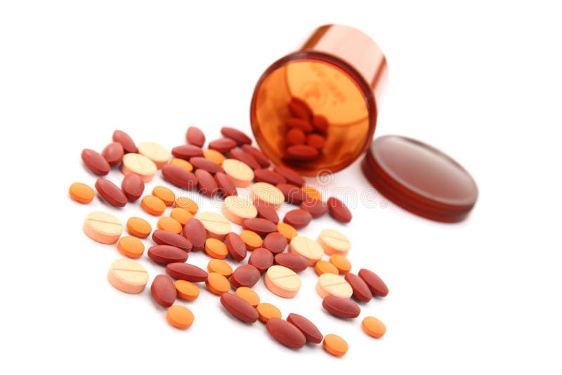 Perspective of Red Pills Isolated Stock Image - Image of pharmacy ...