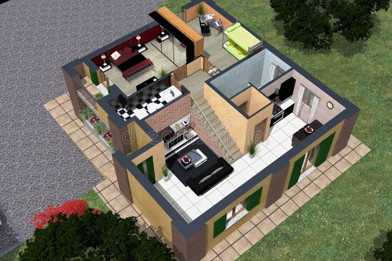 Architecture Exploded House Stock Photos - Free & Royalty-Free Stock ...