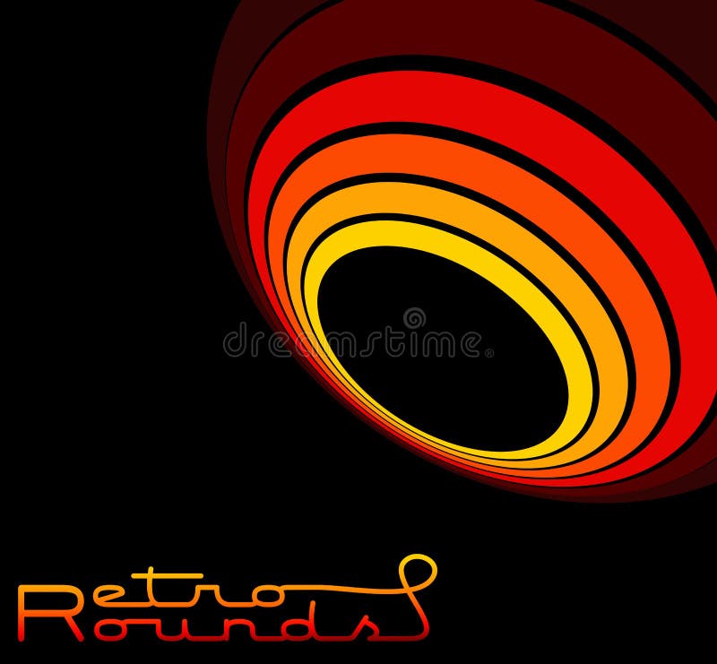 Retro rounds and waves stock vector. Illustration of background - 955019