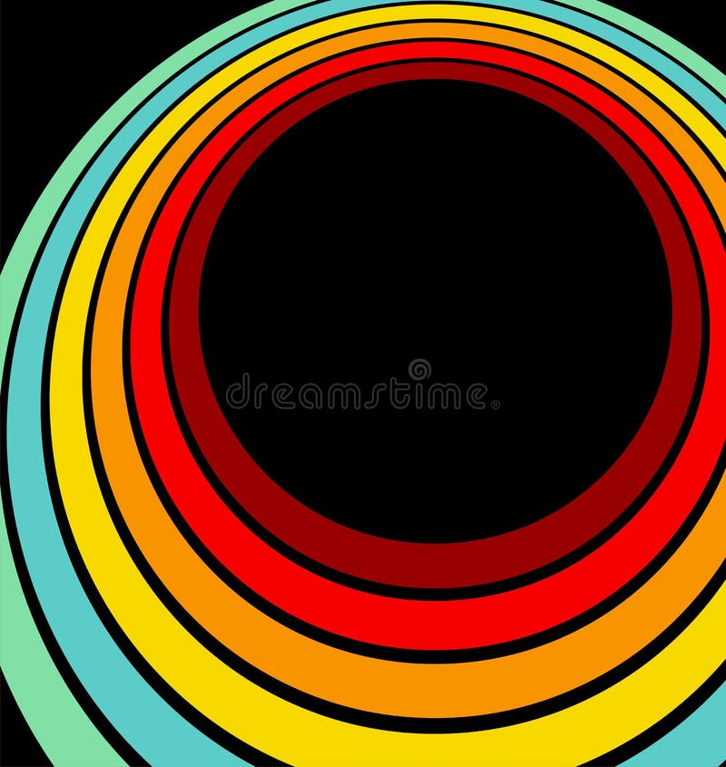 Retro rounds and waves stock vector. Illustration of background - 955019