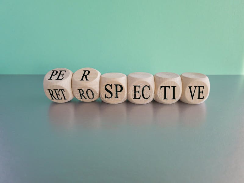 Perspective or Retrospective Symbol. Turned Cubes Stock Photo - Image ...