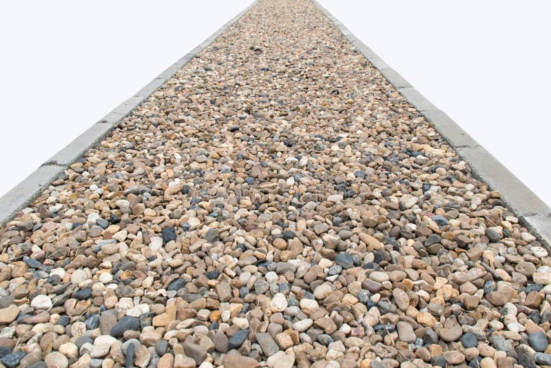 Perspective Rounded Rocks Stones Grades Road Isolate on White ...