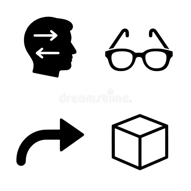 Perspective Shift & Cognitive Reframing Vector Icon Set Stock ...
