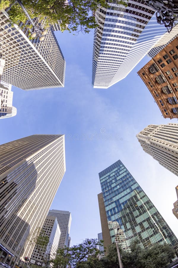 Perspective of Skyscraper in Financial District of San Francisco ...