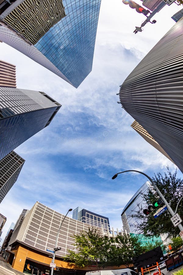 Perspective of Skyscraper I Houston from Street Level in Houston, Texas ...
