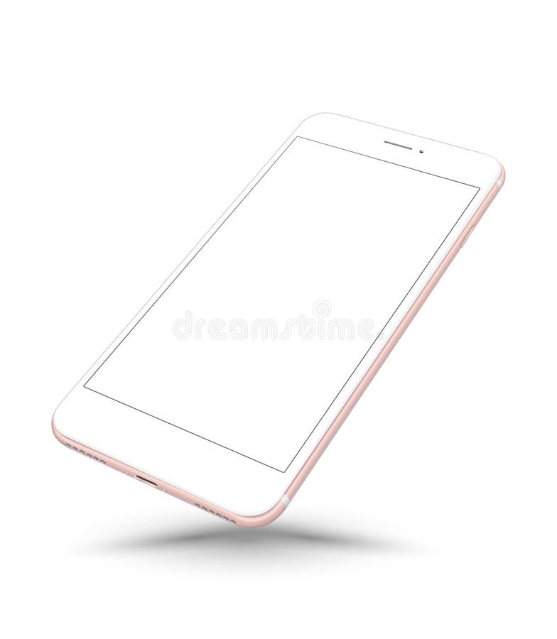 Perspective Smartphone Realistic Mock-up on Stock Vector - Illustration ...