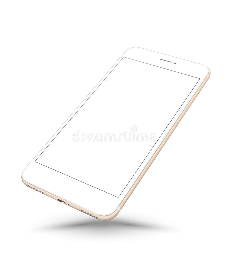 Perspective Smartphone Realistic Mock-up on Stock Vector - Illustration ...