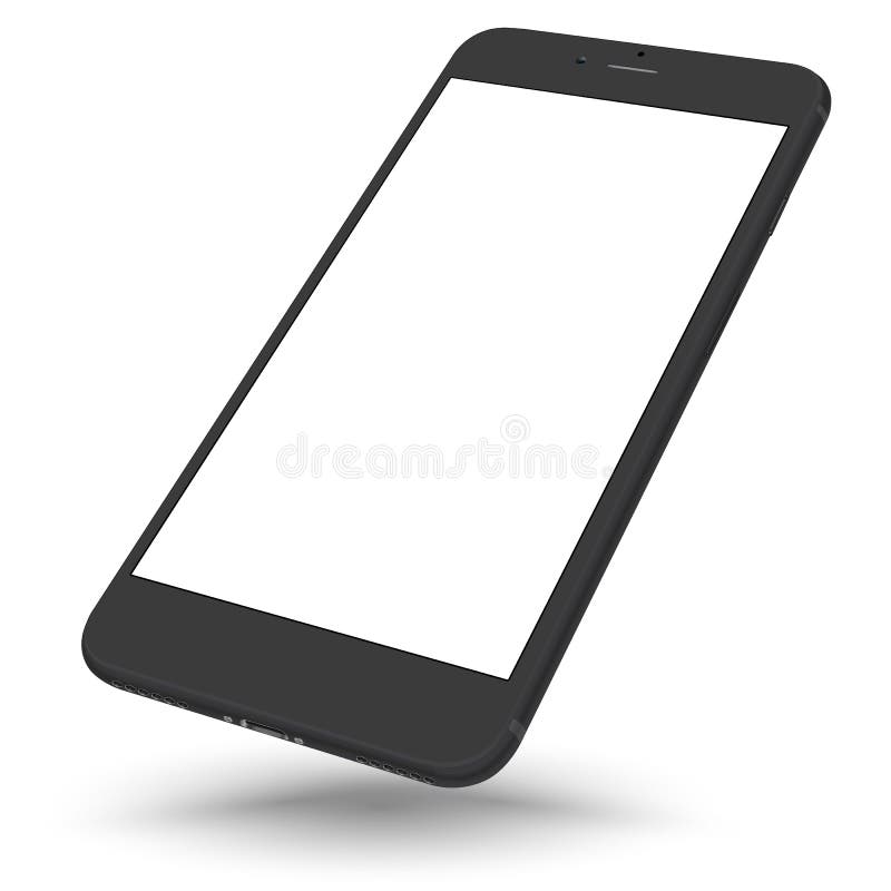 Perspective Smartphone Realistic Mock-up on Stock Vector - Illustration ...