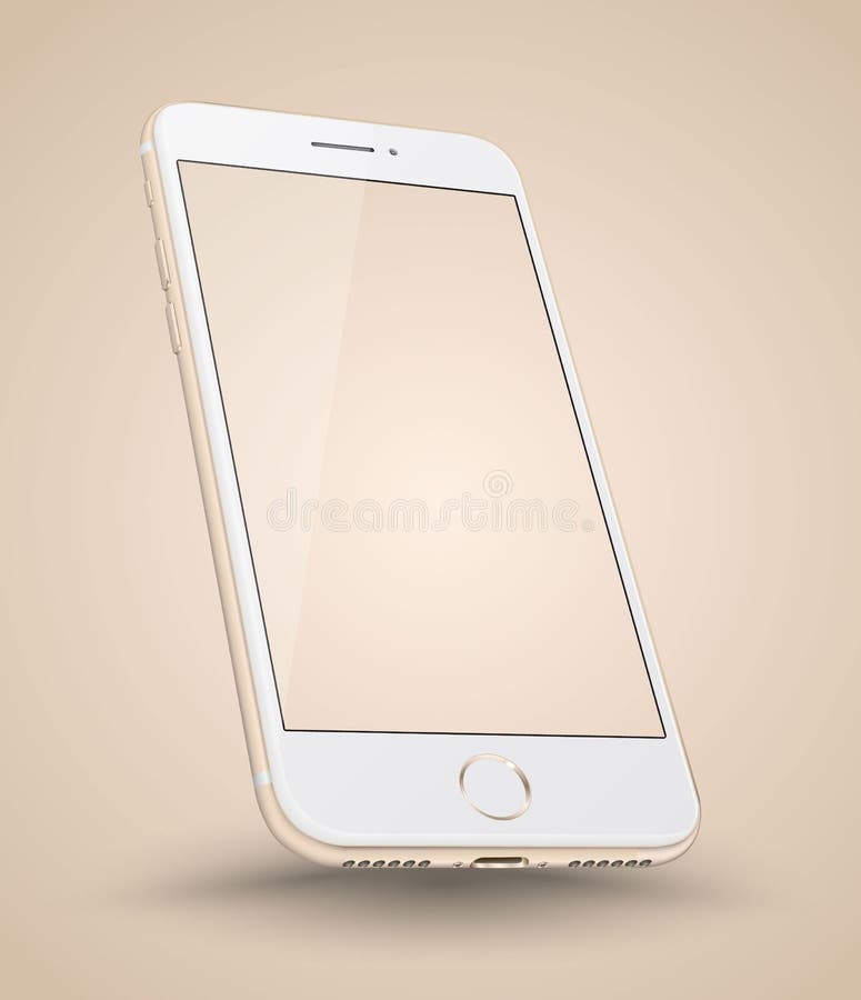 Perspective Smartphone Realistic Mock-up on Stock Vector - Illustration ...