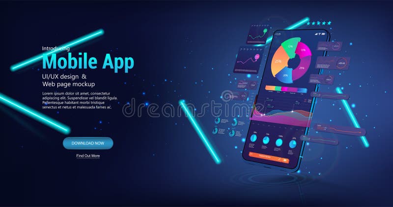 Perspective Smartphone With Ui Ux Interface Mobile App Coding And 0498