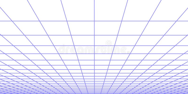 Perspective Square Grid. Ceiling Line Wireframe Surface Stock Vector ...